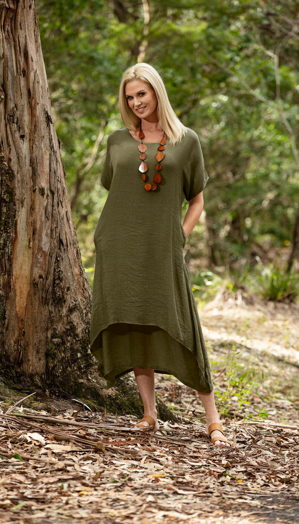 Shop Bamboo & Linen Dresses | White Amber Label